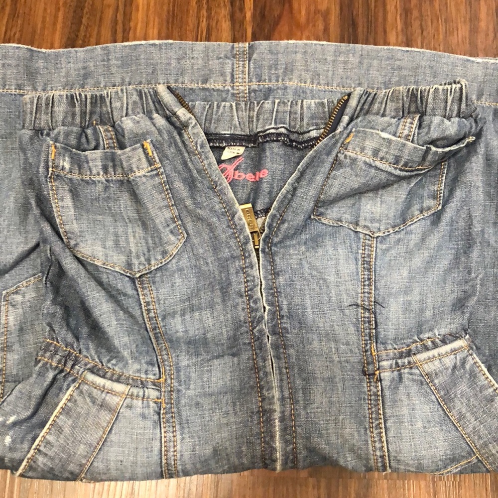 Bebe Strapless Denim Dress - Gem